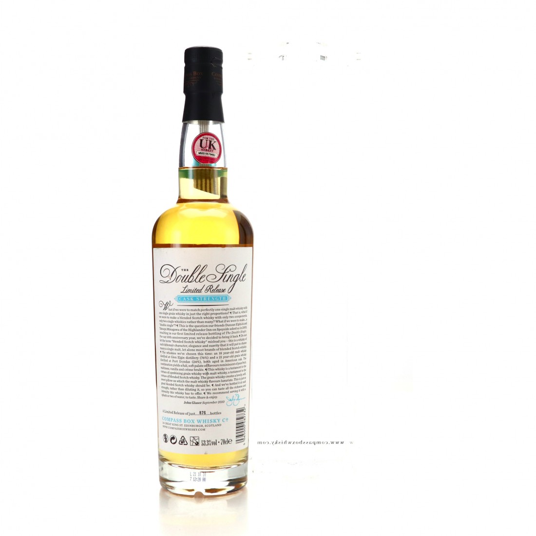 Compass Box The Double Single 2010 / 10th Anniversary | Whisky Auctioneer