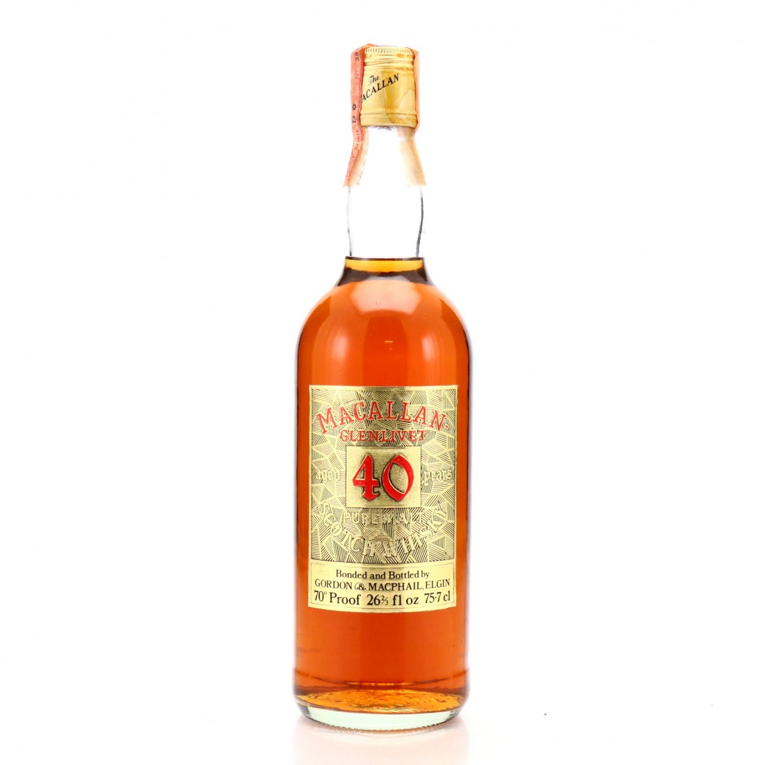 Macallan 40 Year Old Gordon and MacPhail 1970s / Co. Pinerolo Import ...