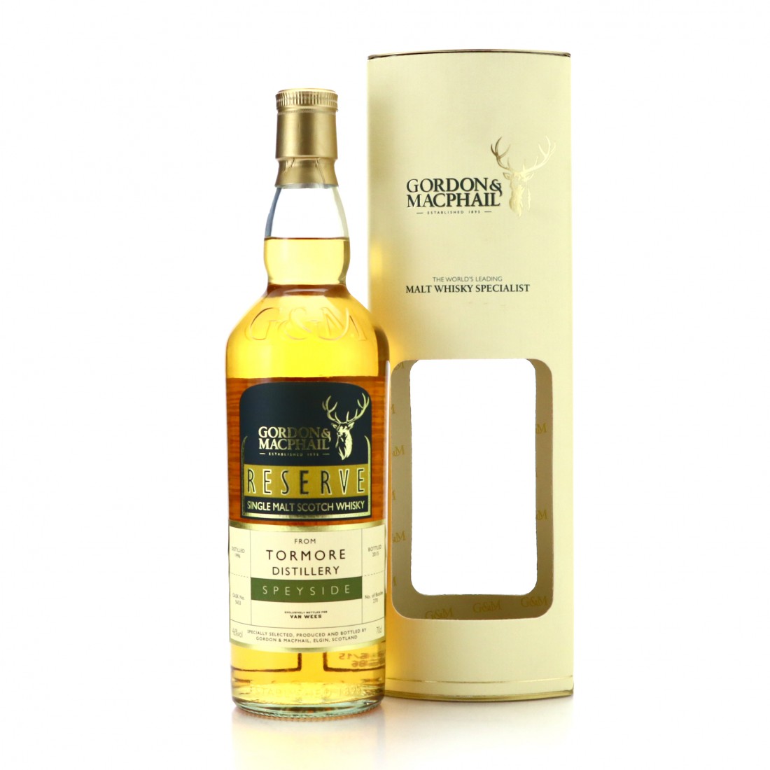Tormore 1996 Gordon and MacPhail Reserve / Van Wees | Whisky Auctioneer