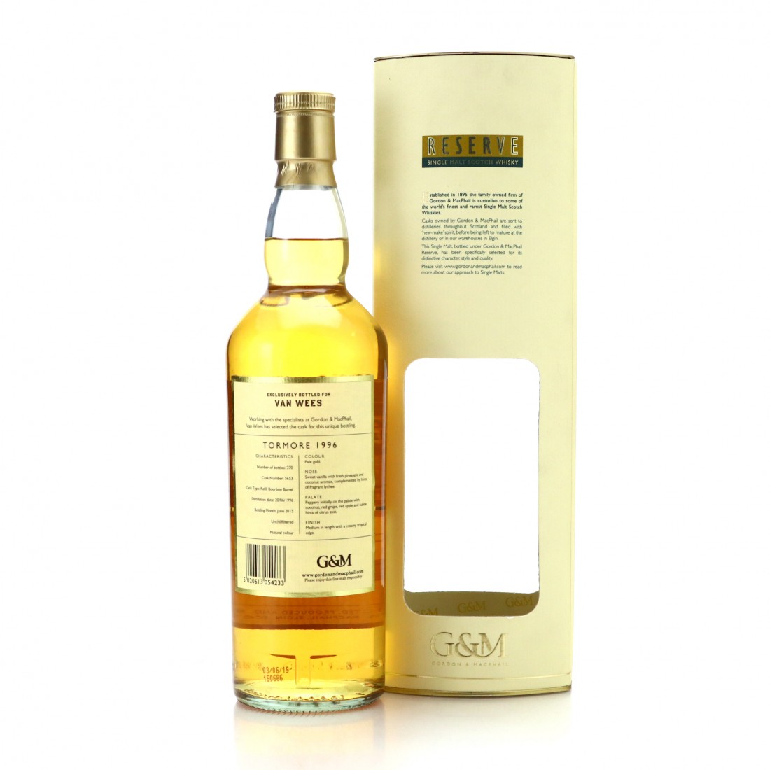 Tormore 1996 Gordon and MacPhail Reserve / Van Wees | Whisky Auctioneer