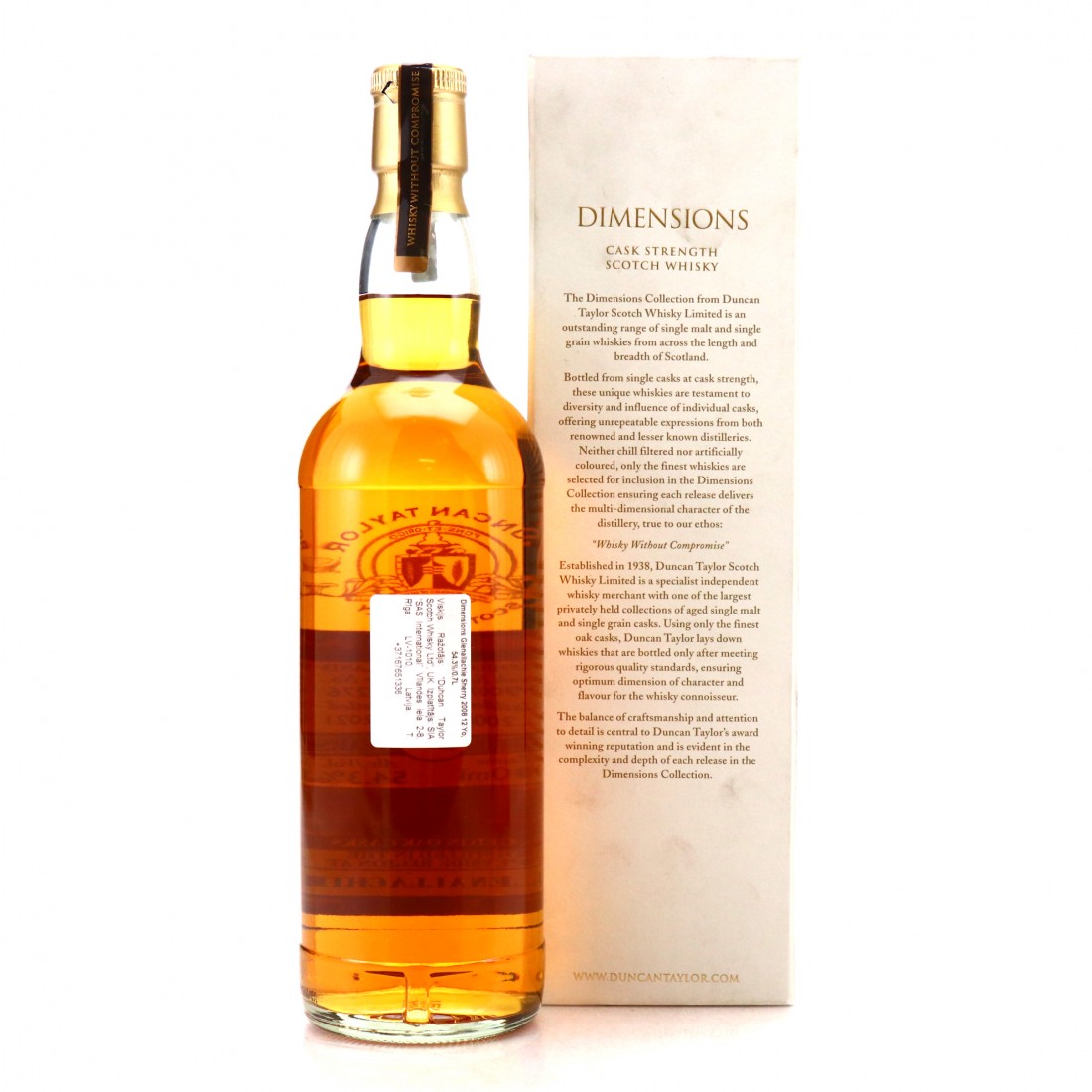 Glenallachie 2008 Duncan Taylor 12 Year Old Dimensions | Whisky Auctioneer