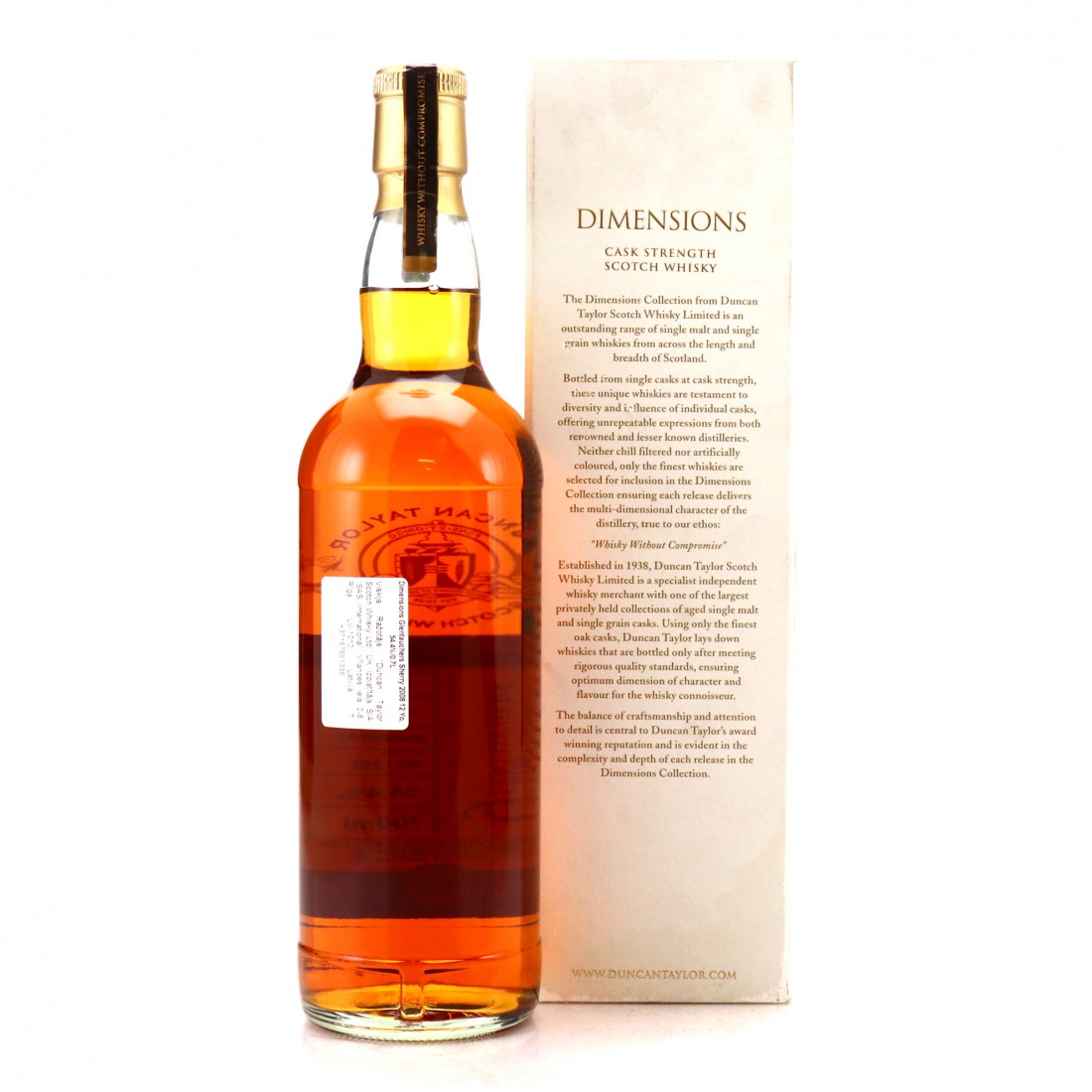 Glentauchers 2008 Duncan Taylor 12 Year Old Dimensions | Whisky Auctioneer