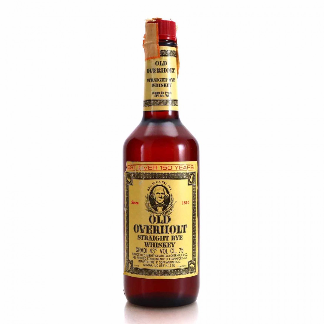 Old Overholt Straight Rye Whiskey 1988 / Soffiantino Import | Whisky ...