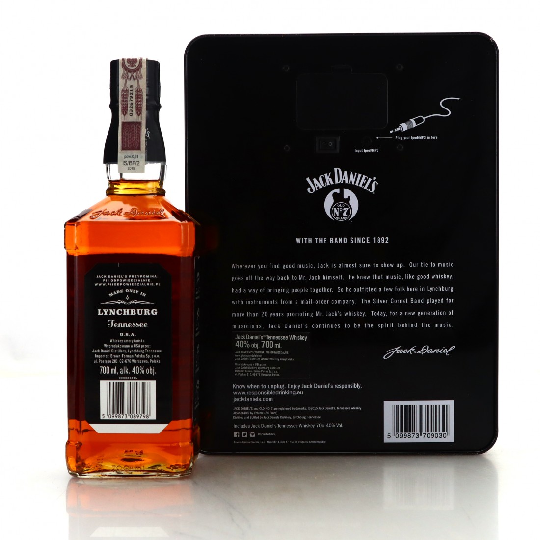 Jack Daniel's Old No.7 Brand 80 Proof 70cl Amplifier Pack | Whisky ...