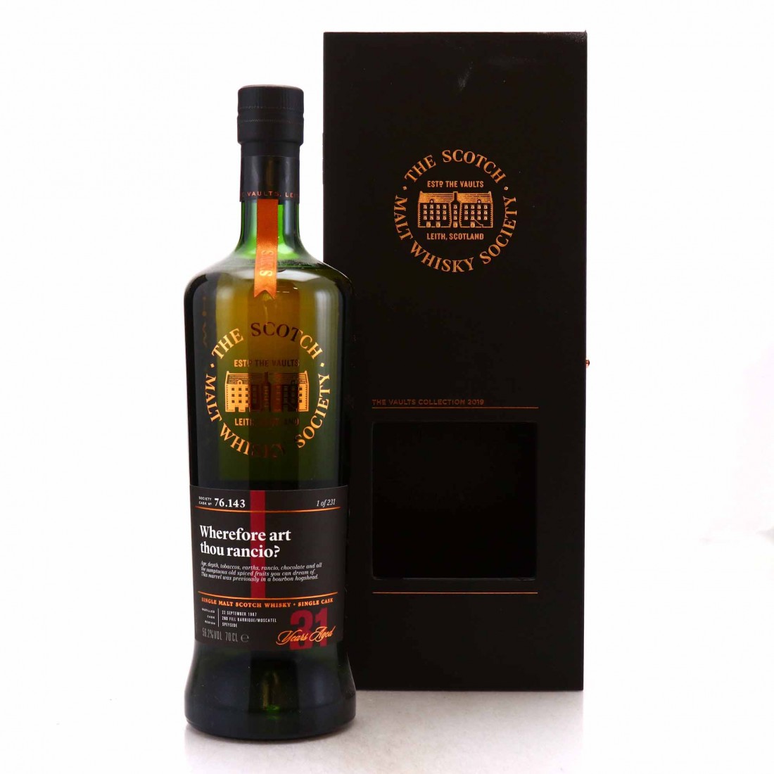 Mortlach 1987 SMWS 31 Year Old 76.143 / The Vaults Collection | Whisky ...