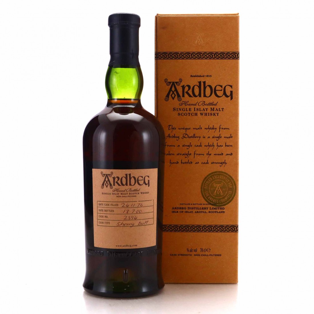 Ardbeg 1976 Single Sherry Cask #2394 / Committee Release | Whisky ...