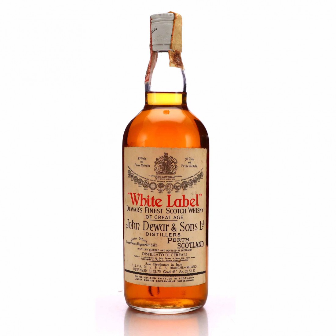 Dewar's White Label Scotch Whisky 1960s / Bianchi Import | Whisky ...