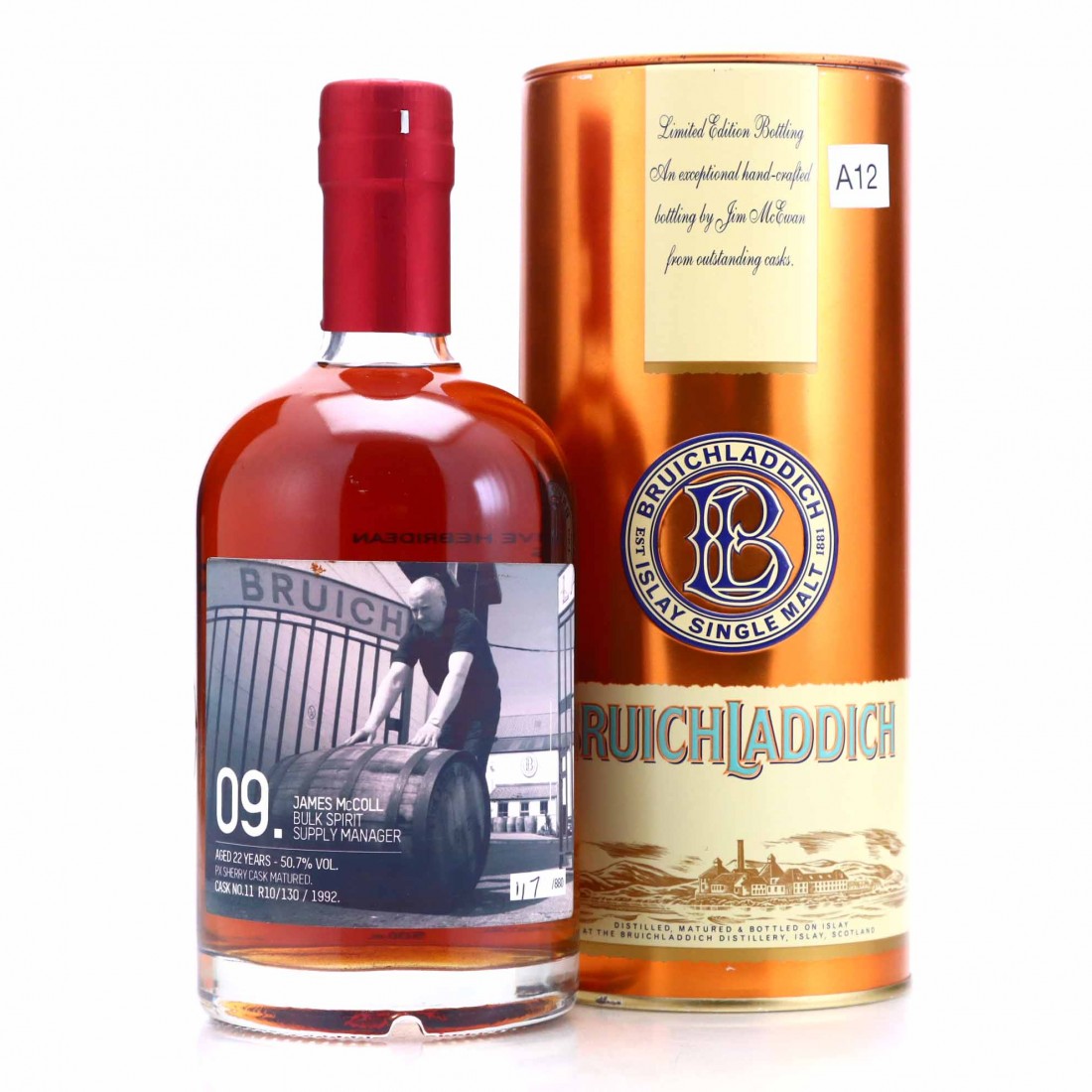 Bruichladdich 1992 James McColl Valinch 22 Year Old / PX Sherry ...