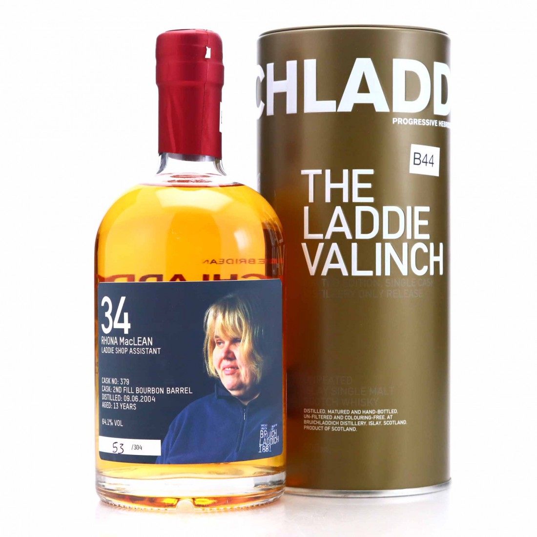 Bruichladdich 2004 Rhona MacLean Valinch 13 Year Old / 2nd Fill Bourbon ...