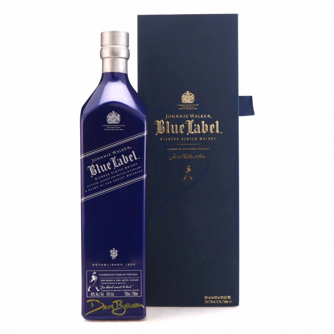 Johnnie Walker Blue Label Year of the Ram 75cl / Taiwan - Signed ...