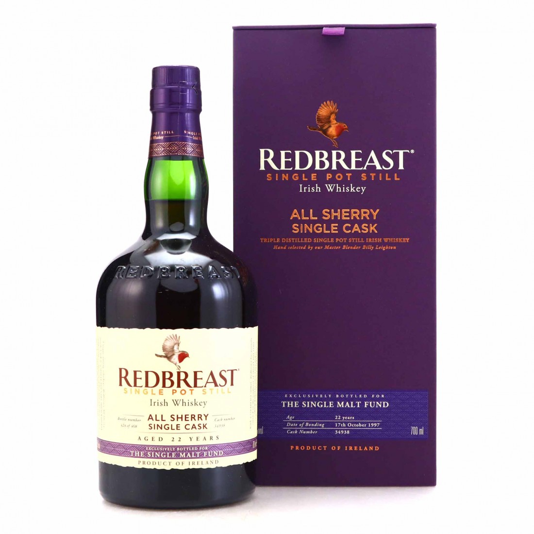 Redbreast 22 Year Old All Sherry Single Cask #34958 / The Single Malt ...