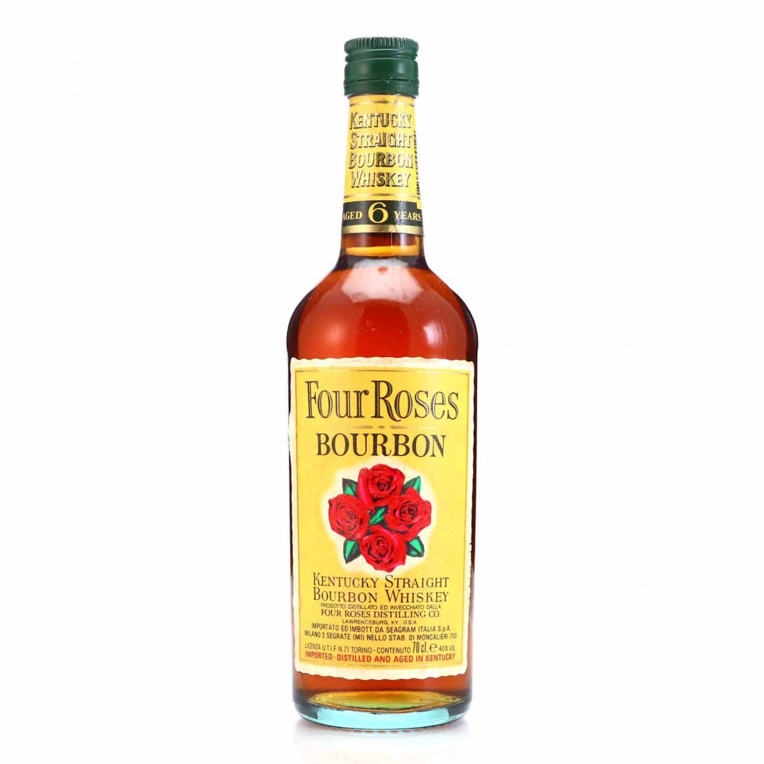Four Roses 6 Year Old Kentucky Straight Bourbon 70cl 1990s / Seagram ...