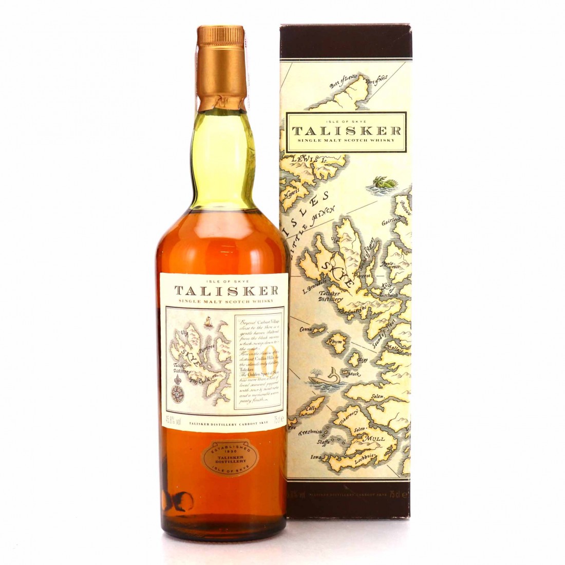 Talisker 10 Year Old Map Label 75cl 1990s / US Import | Whisky Auctioneer