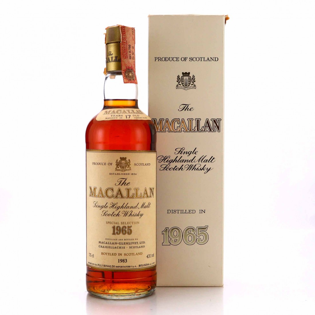 Macallan 1965 Special Selection 17 Year Old / Rinaldi Import | Whisky ...