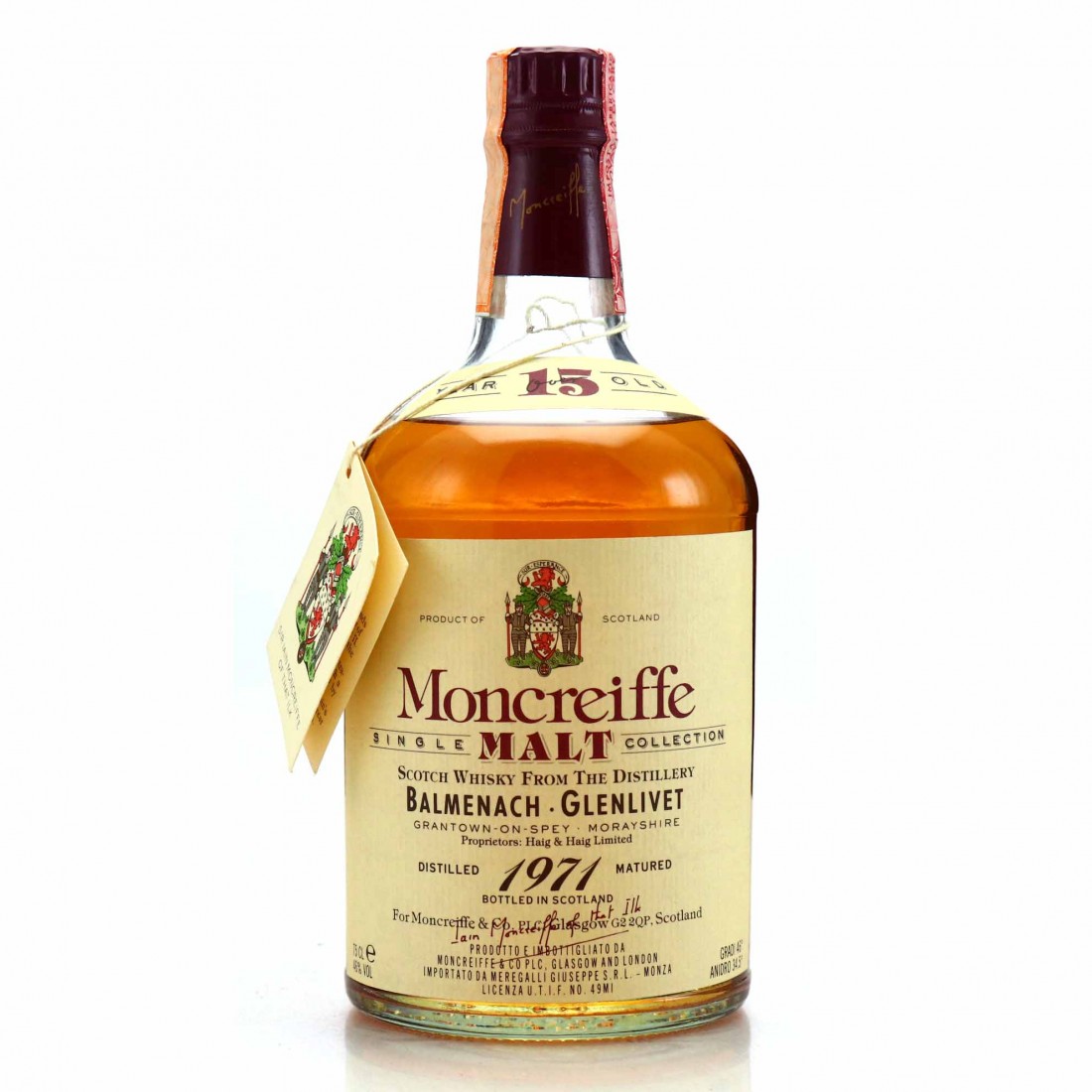 Balmenach 1971 Moncrieffe 15 Year Old / Meragalli Import | Whisky ...