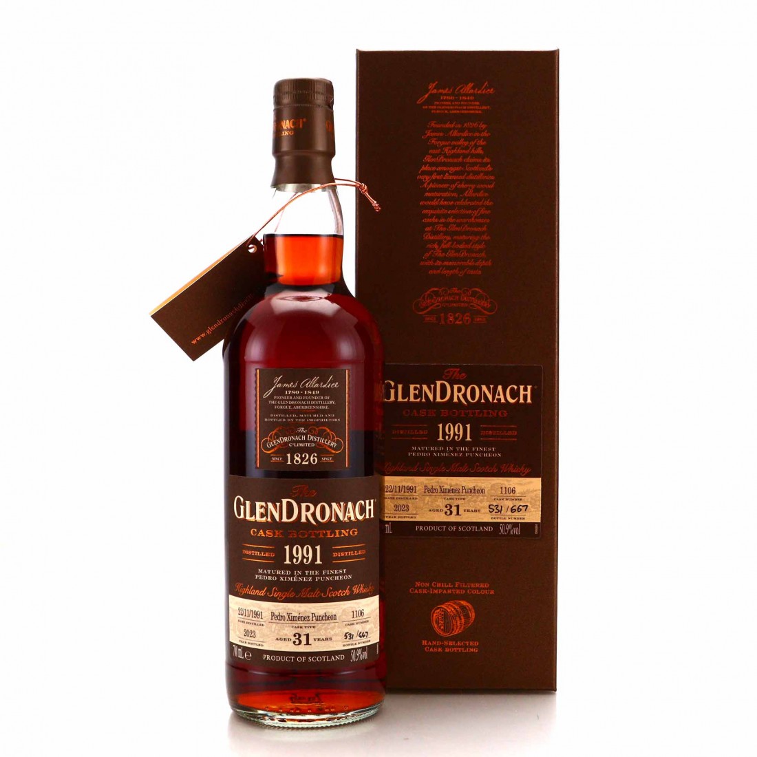 Glendronach 1991 Single PX Cask 31 Year Old #1106 | Whisky Auctioneer