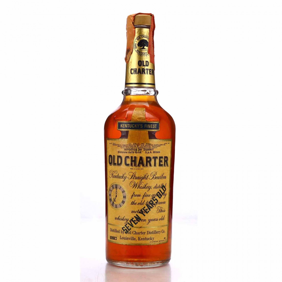 Old Charter 7 Year Old Kentucky Straight Bourbon 1960s / Summit Import ...
