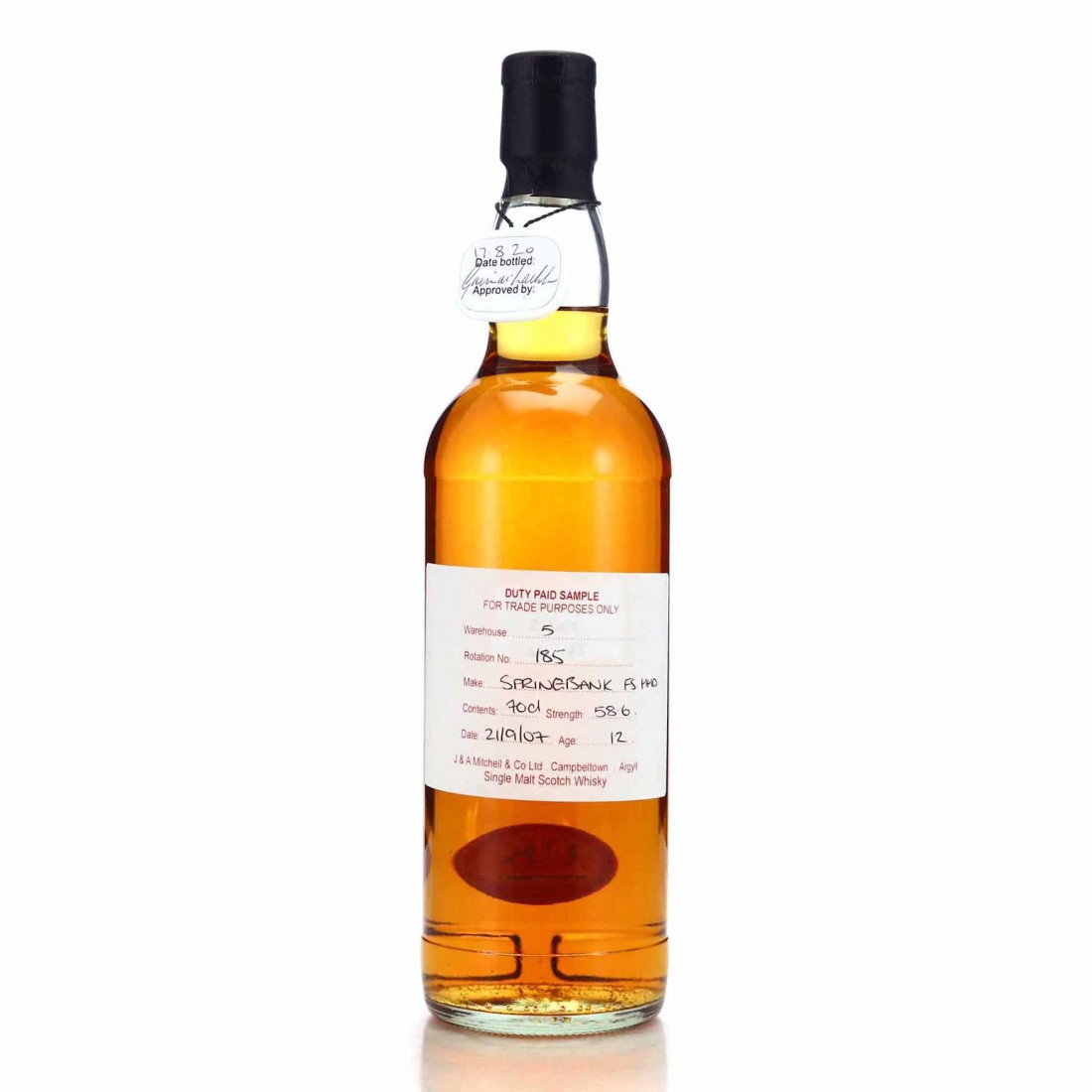 Springbank 2007 Duty Paid Sample 12 Year Old / Fresh Sherry Hogshead ...