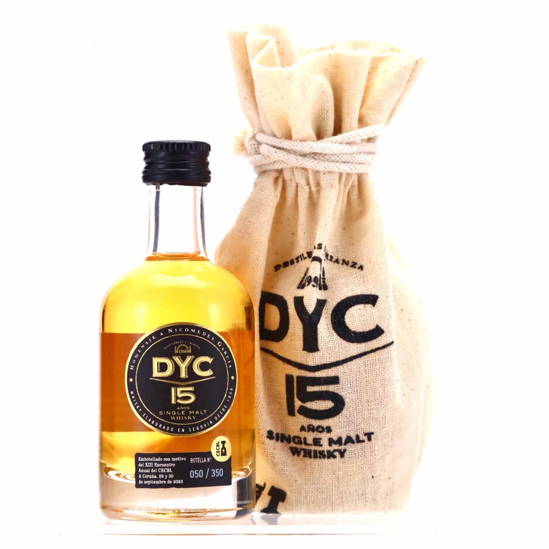 DYC 15 Year Old Spanish Single Malt Miniature / CECBL | Whisky Auctioneer