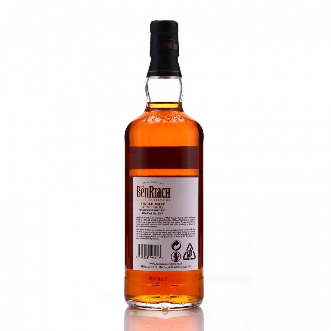 Benriach 1996 Single Virgin Oak Cask 16 Year Old #2787 / Whisky Live ...