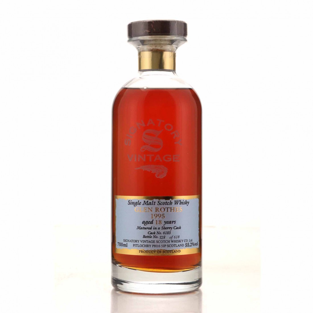 Glenrothes 1995 Signatory Vintage 18 Year Old Decanter | Whisky Auctioneer