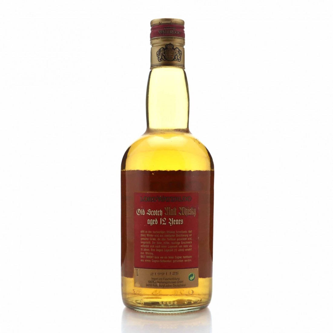 Lord Waterloo 12 Year Old Finest Pure Scotch Malt Whisky | Whisky ...