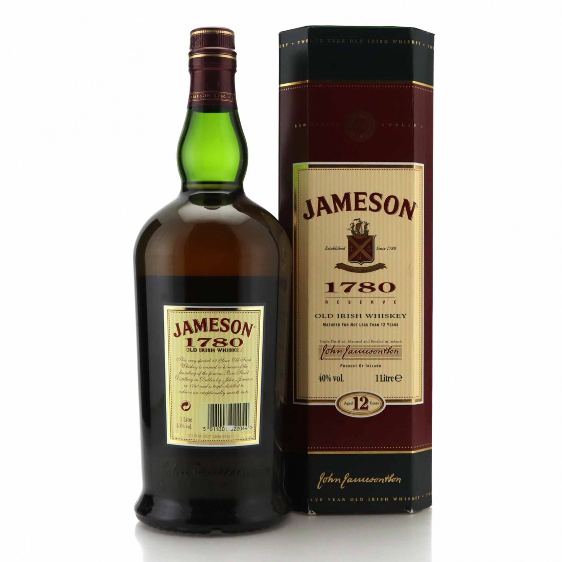 Jameson '1780' 12 Year Old 1 Litre 1980s | Whisky Auctioneer