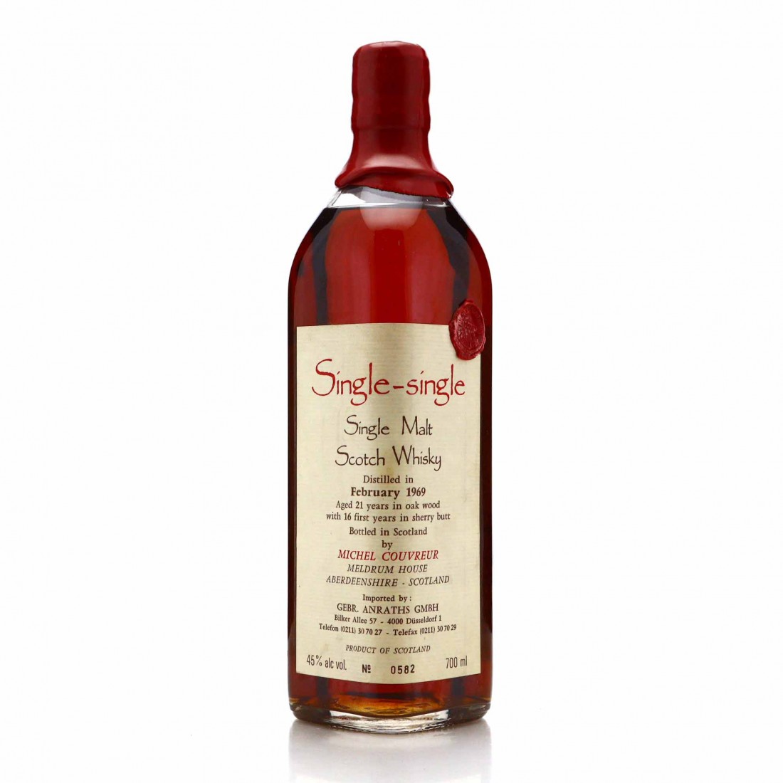 Michel Couvreur 1969 Single-Single 21 Year Old | Whisky Auctioneer Michel Couvreur 1969 Single-Single 21 Year Old | Whisky Auctioneer