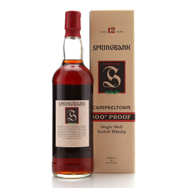 Springbank 12 Year Old 100 Proof Green Thistle 1990s / 50% | Whisky ...