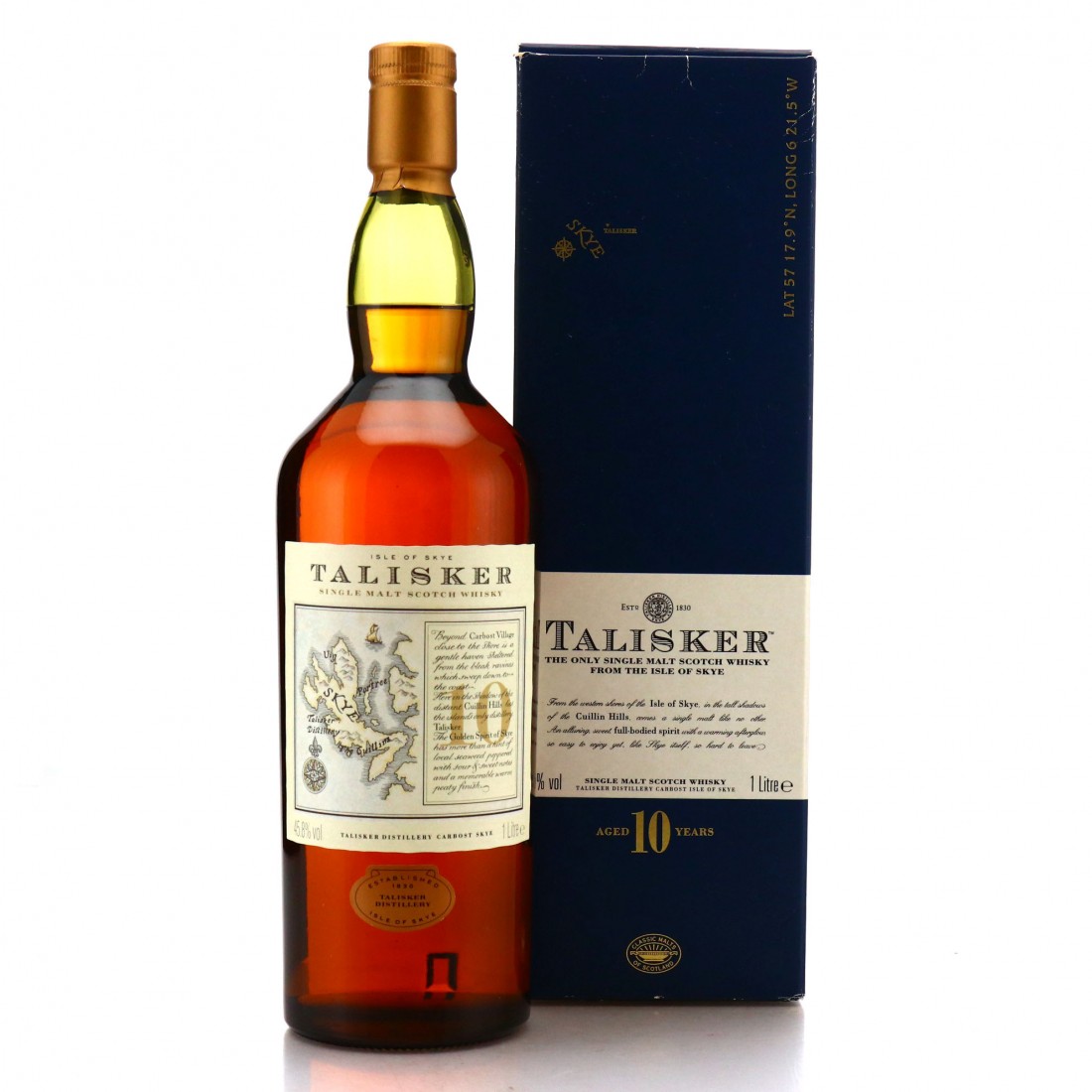 Talisker 10 Year Old Map Label 1 litre 1990s | Whisky Auctioneer