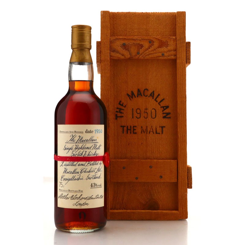 Macallan 1950 Handwritten Label / Matthew Clark and Son | Whisky Auctioneer