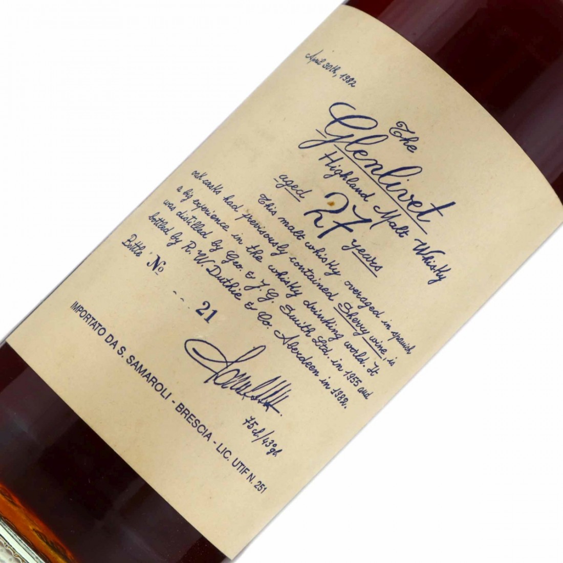 Glenlivet 1955 Samaroli / Handwritten Labels | Whisky Auctioneer