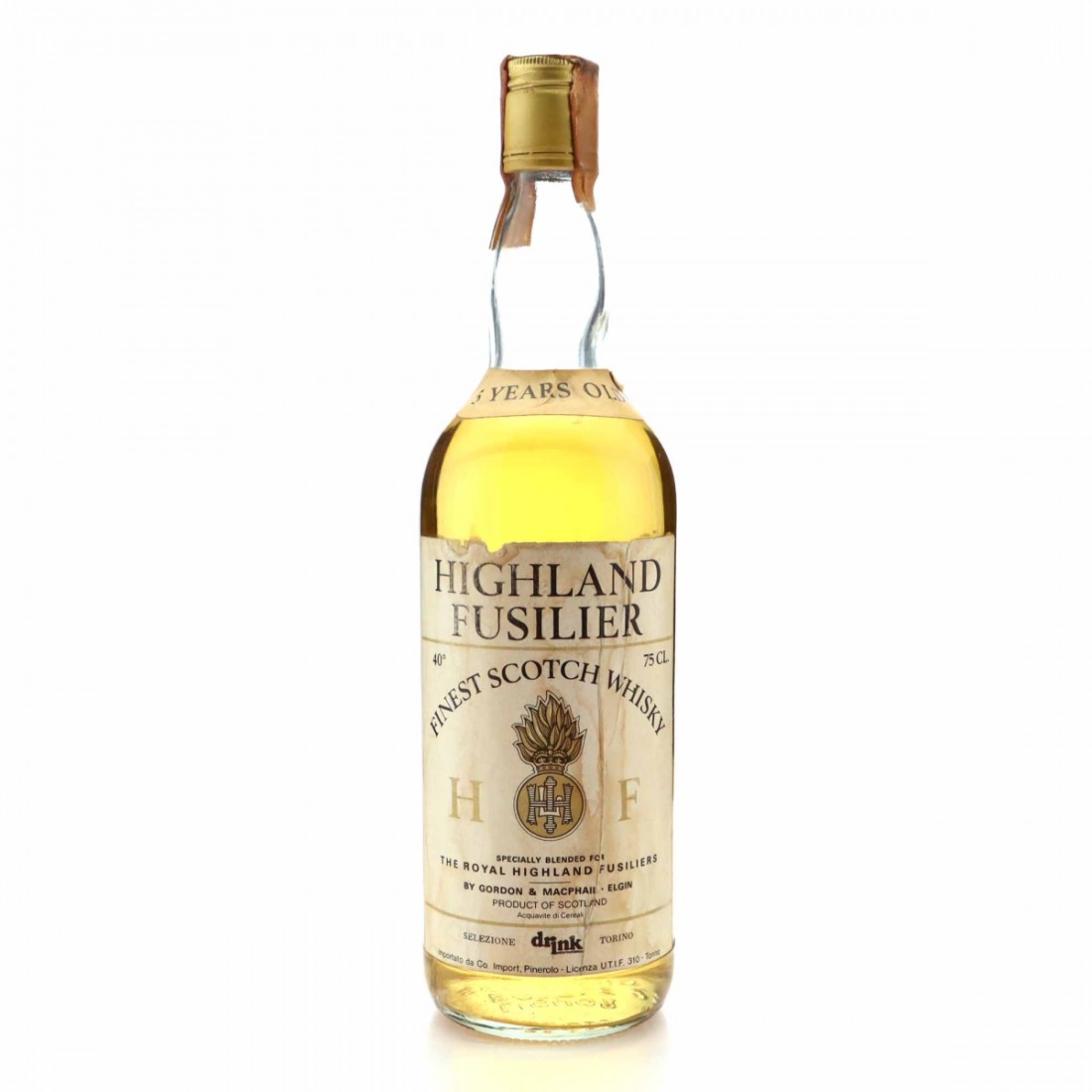 Highland Fusilier 5 Year Old 1970s / Co. Pinerolo Import | Whisky ...
