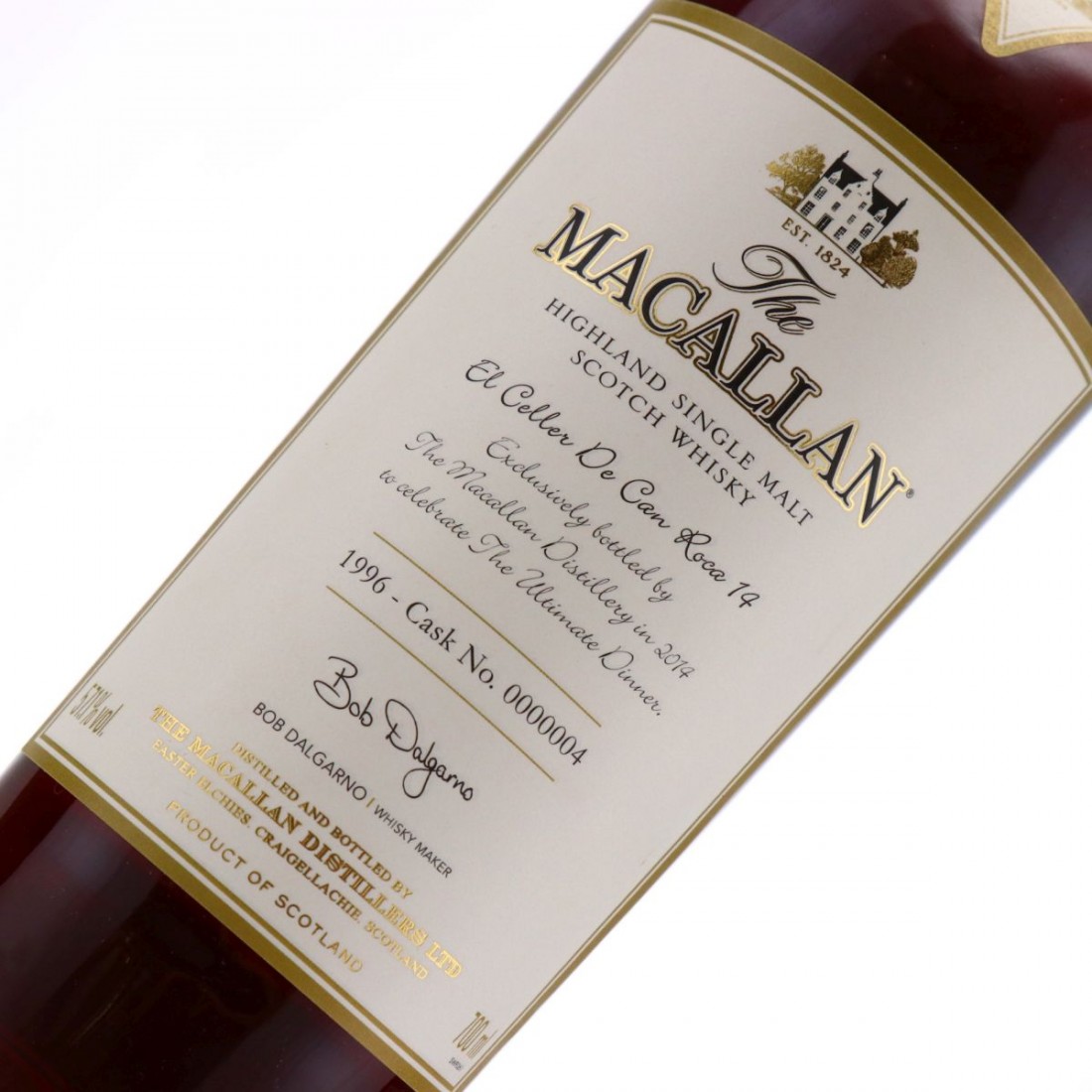 Macallan 1996 The Ultimate Dinner Single Cask #4 / El Celler de Can ...
