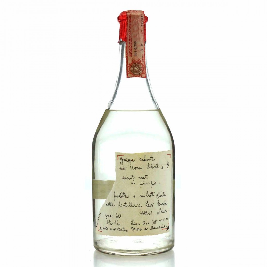 Levi Serafino Grappa Ardente dell'uomo Selvatico 1979 | Whisky Auctioneer