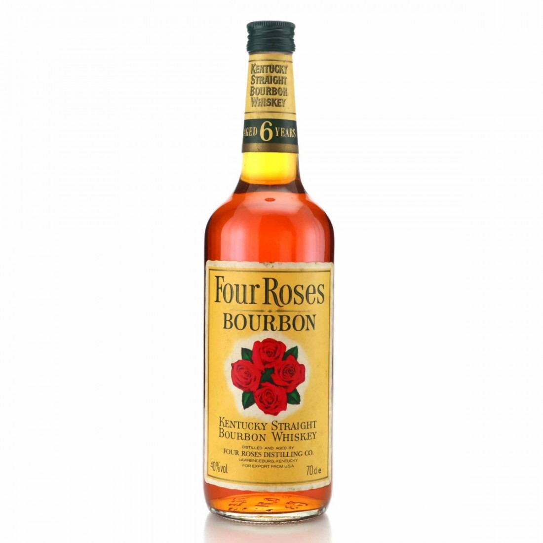 Four Roses 6 Year Old Kentucky Straight Bourbon 70cl 1990s / Seagram ...