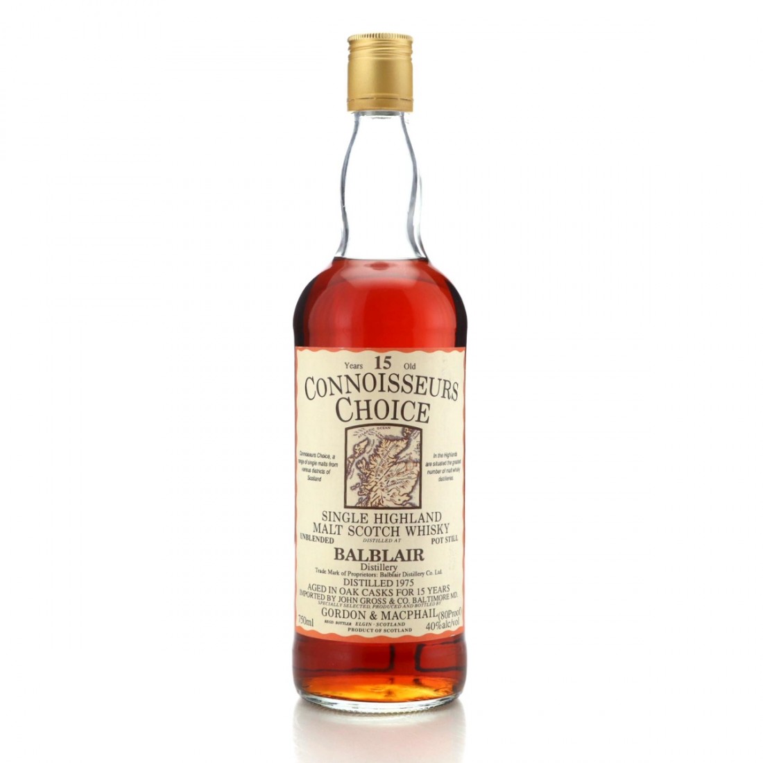 Balblair 1975 Gordon and MacPhail 15 Year Old 75cl / John Gross, US ...