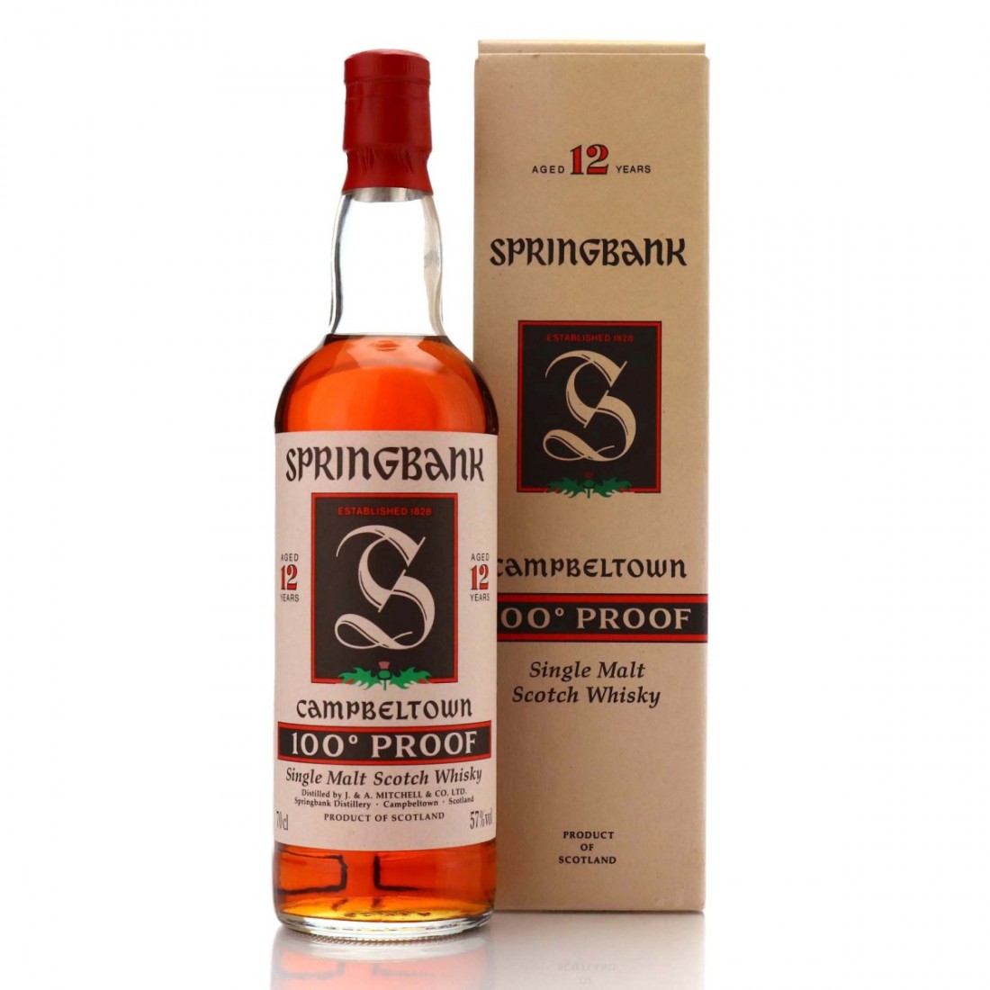 Springbank 12 Year Old 100 Proof Green Thistle 1990s / 57% | Whisky ...