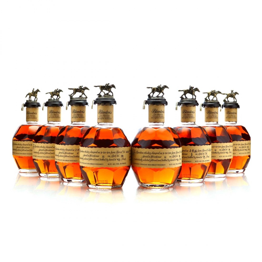 Blanton's Single Barrel dumped 2024 8 x 70cl / Full Stopper Set ...