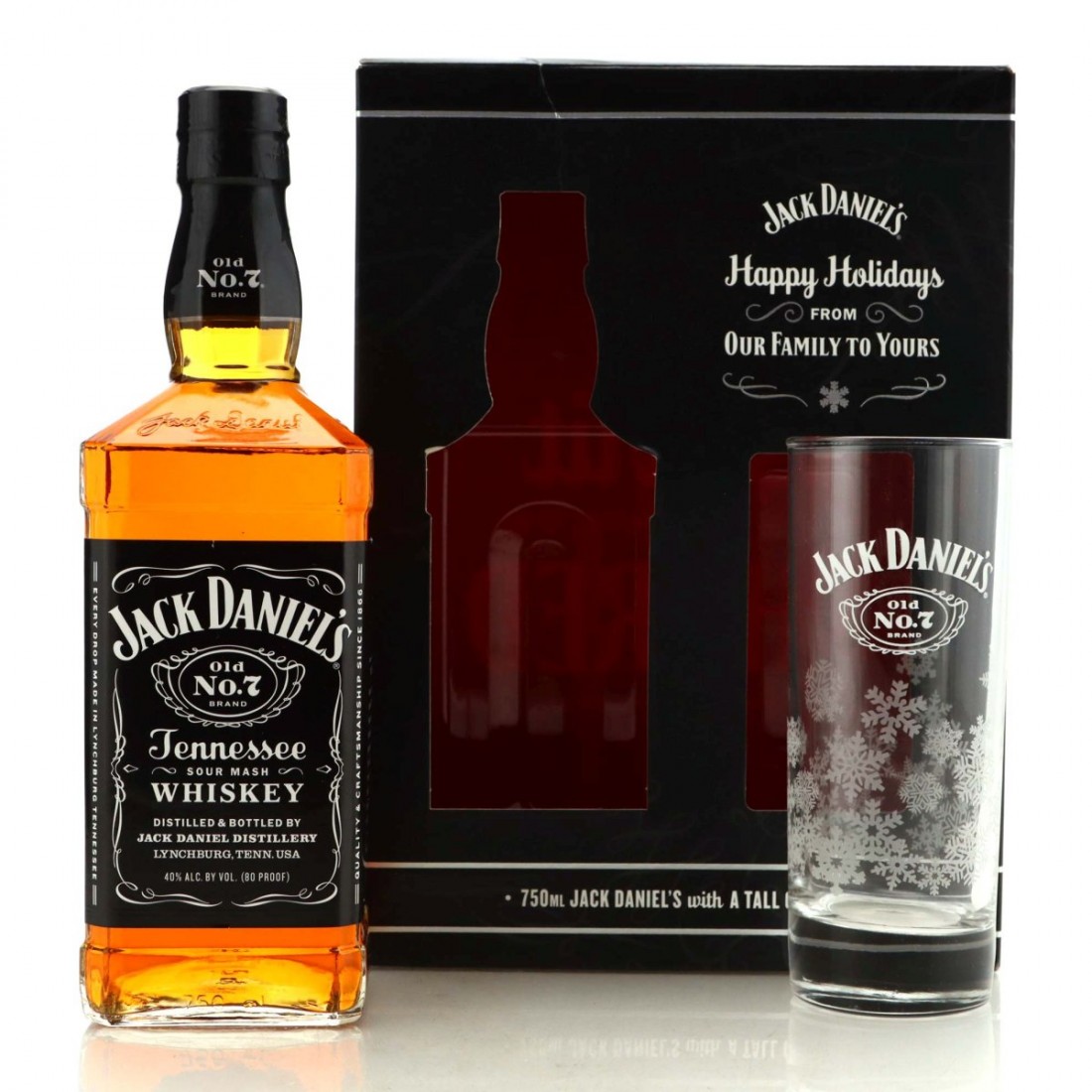 Jack Daniel's Old No.7 Brand 80 Proof Christmas Gift Pack 70cl | Whisky ...
