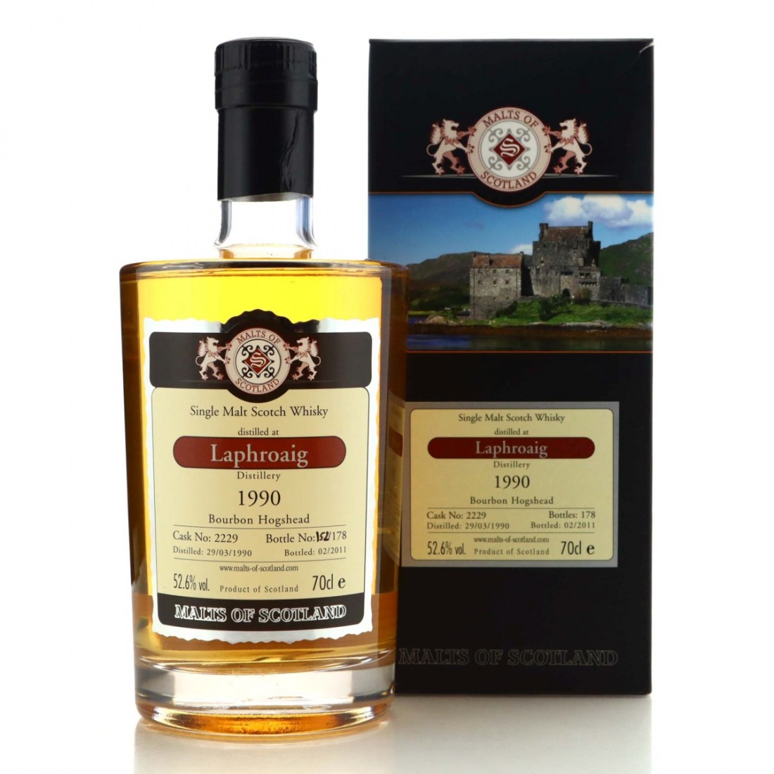 Laphroaig 1990 Malts of Scotland Bourbon Hogshead | Whisky Auctioneer