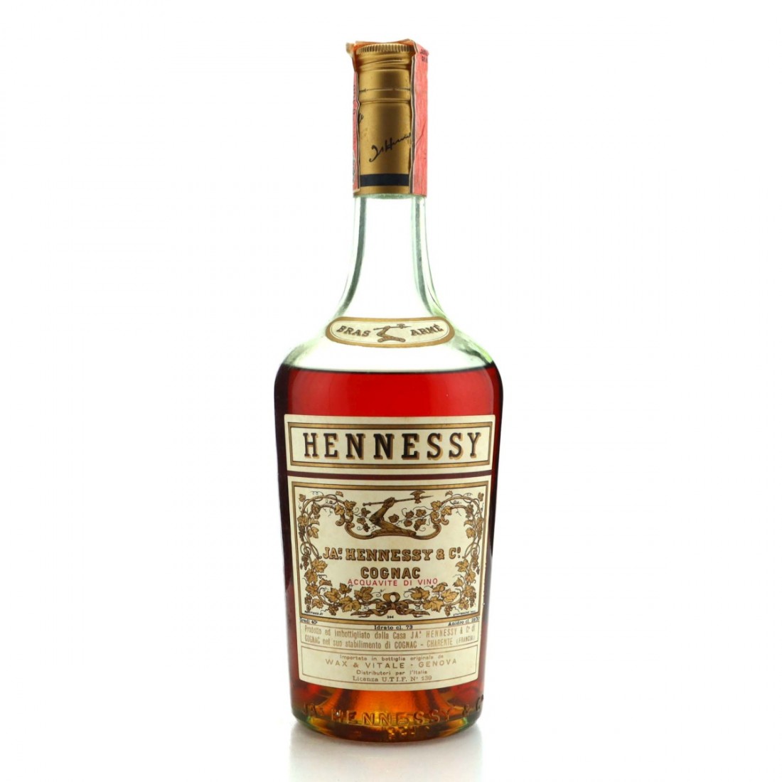 Hennessy Bras Arme Cognac 1970s / Wax & Vitale Import | Whisky Auctioneer