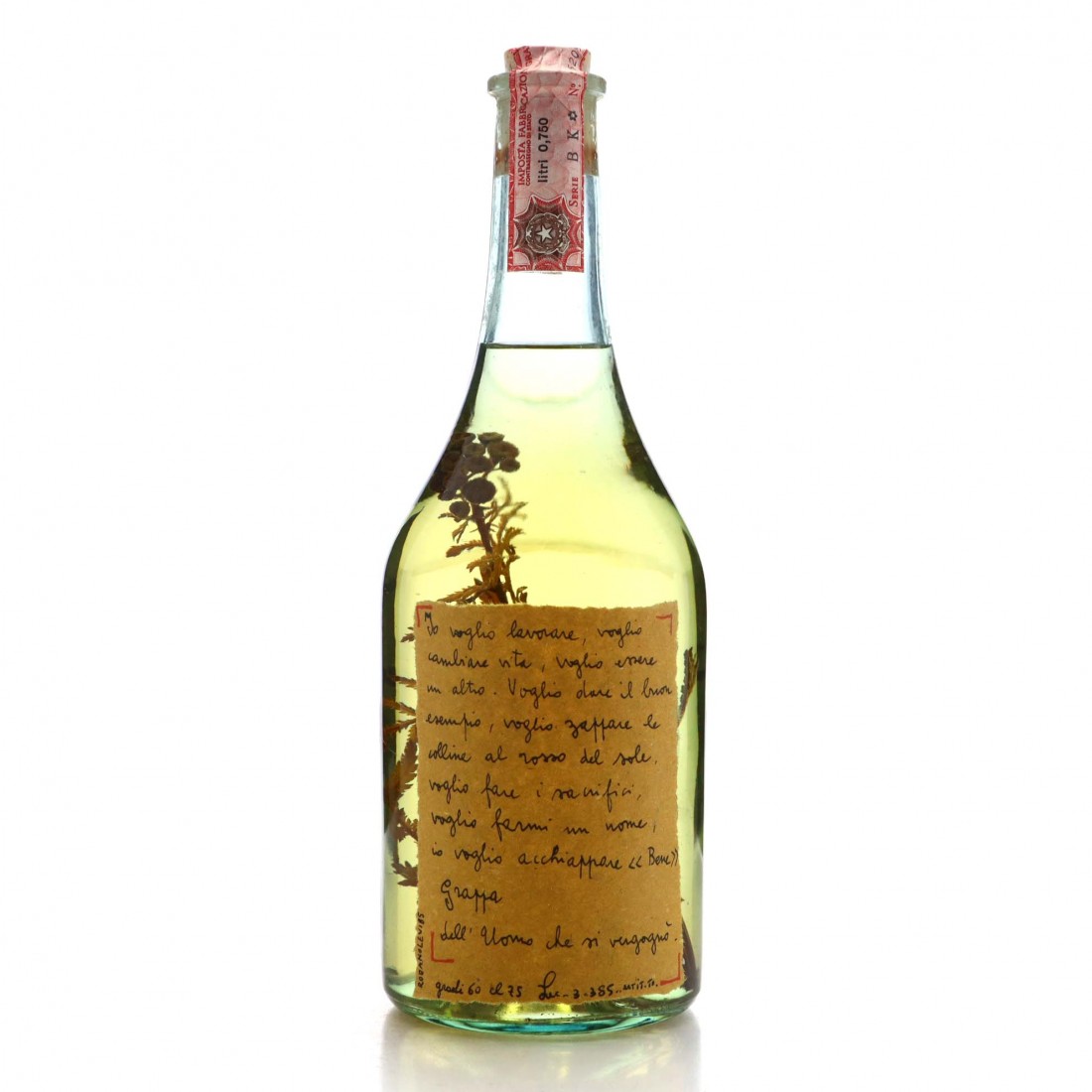 Levi Serafino Grappa Dell Uomo Che Si Vergogno 1985 | Whisky Auctioneer