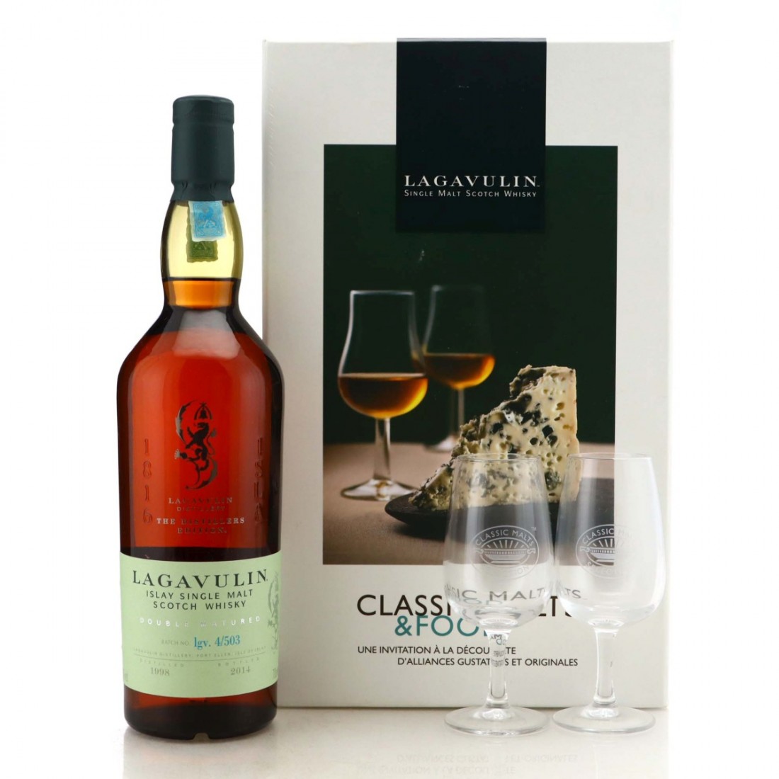 Lagavulin 1998 Distillers Edition lgv.4/503 Classic Malts & Food Gift Pack | Whisky Auctioneer