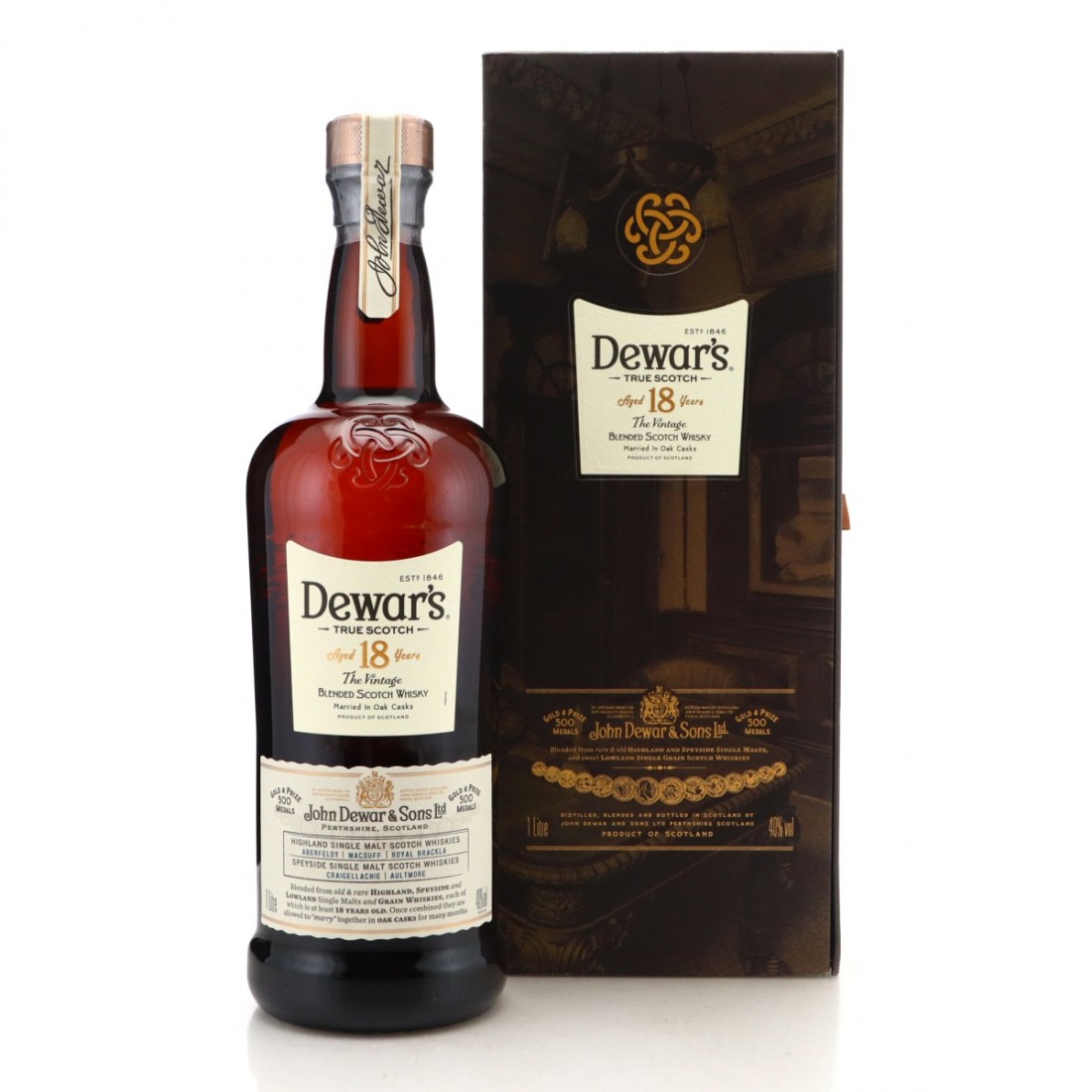 Dewar's 18 Year Old The Vintage 1 Litre | Whisky Auctioneer