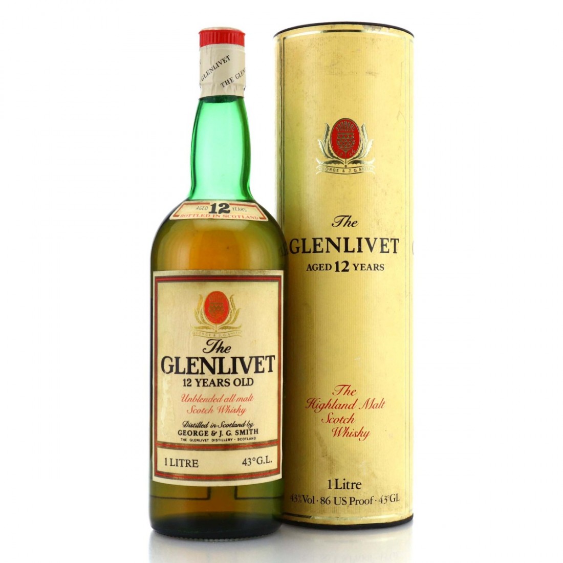 Glenlivet 12 Year Old 1 Litre 1980s | Whisky Auctioneer