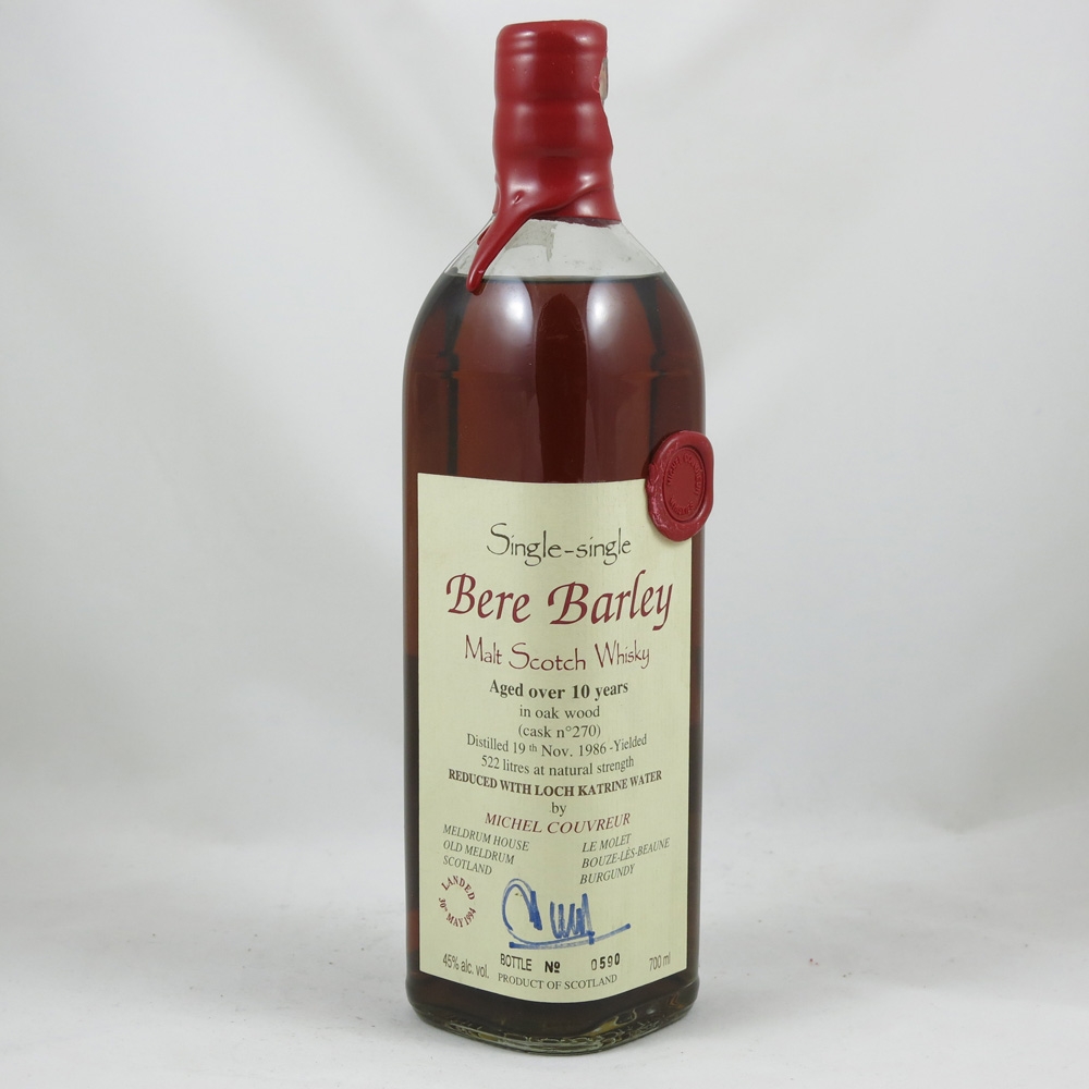 Michel Couvreur Bere Barley Aged Over 10 Years | Whisky Auctioneer