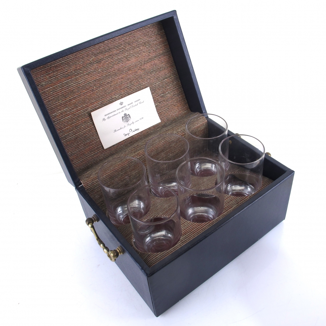 Design Philipp Box with Glasses x 6 / Swedish Royal Boxmakers | Whisky ...