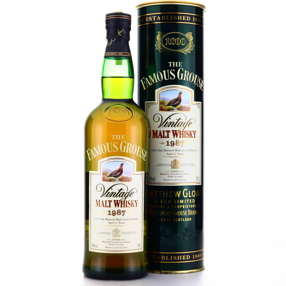 Famous Grouse 1987 Vintage Malt 12 Year Old | Whisky Auctioneer