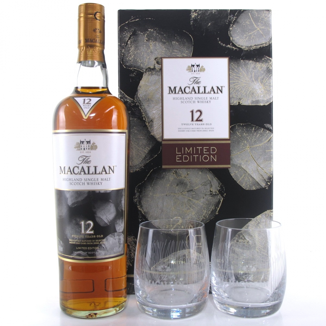Macallan 12 Year Old Limited Edition Gift Pack / Including 2 x Glasses ...
